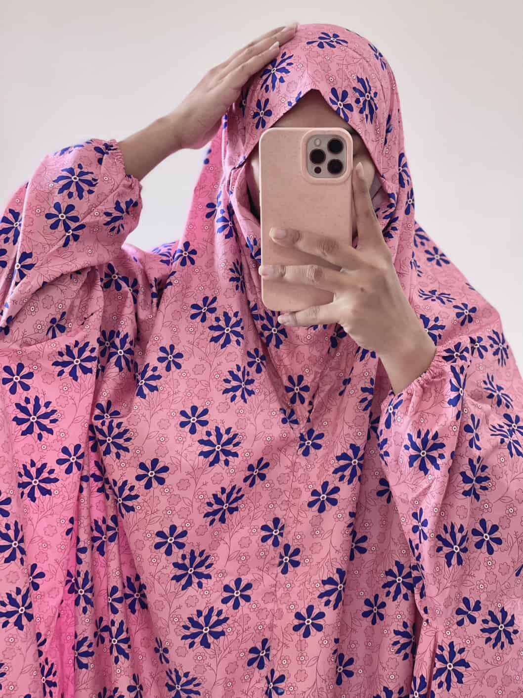 Full Coverage Namaz Chadar with Sleeves + Niqab (Cotton) Attires For ...