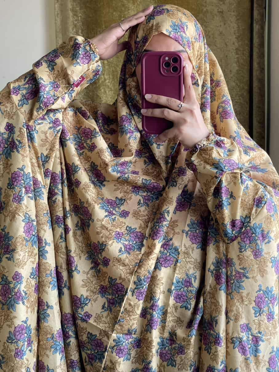 Full Coverage Namaz Chadar with Sleeves + Niqab (Mix Lawn) Attires For ...