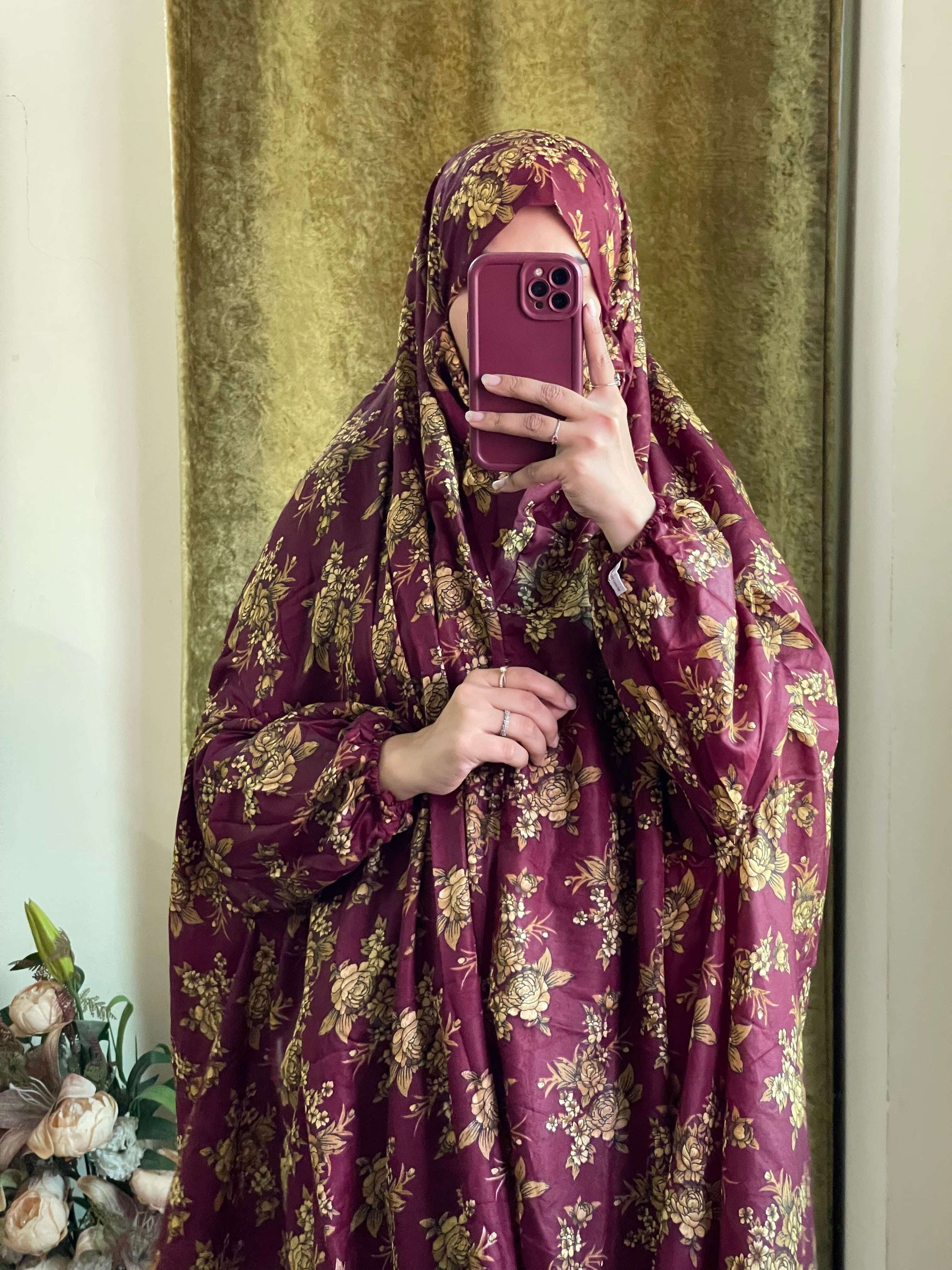 Full Coverage Namaz Chadar with Sleeves + Niqab (Mix Lawn) Attires For ...